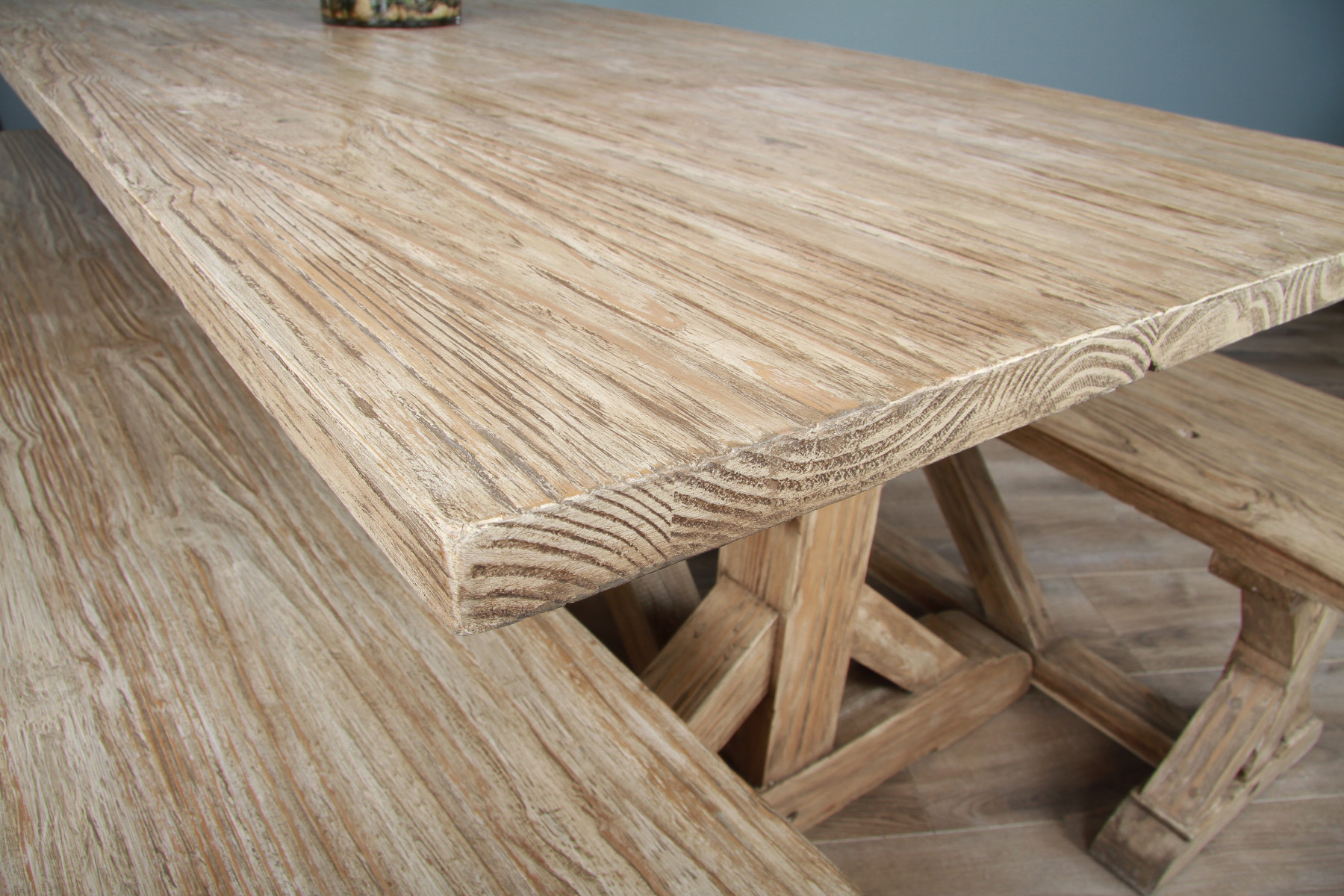 2.4m Farmhouse Cross Dining Table - Sustainable Furniture