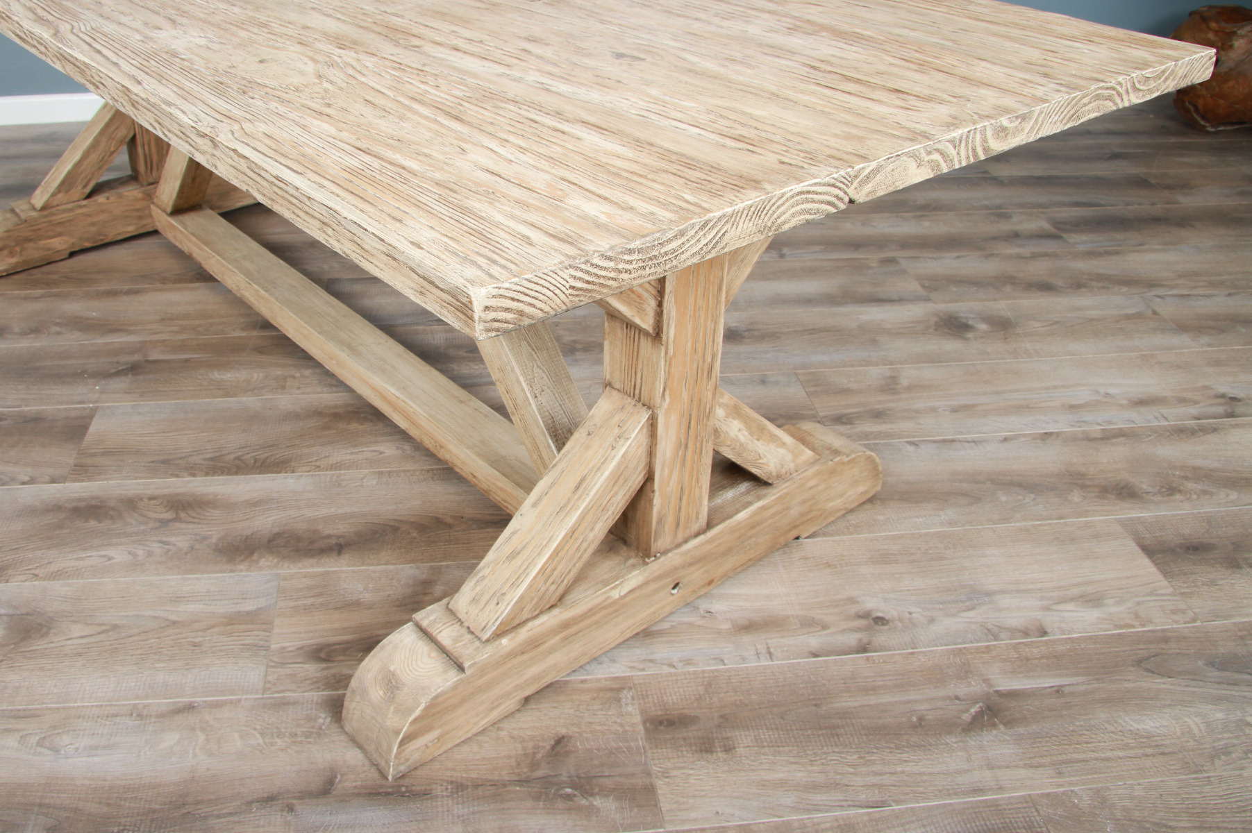 2.4m Farmhouse Cross Dining Table - Sustainable Furniture