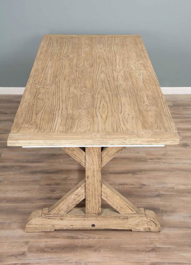 3m Farmhouse Cross Dining Table with 8 Donna Armchairs - Sustainable ...