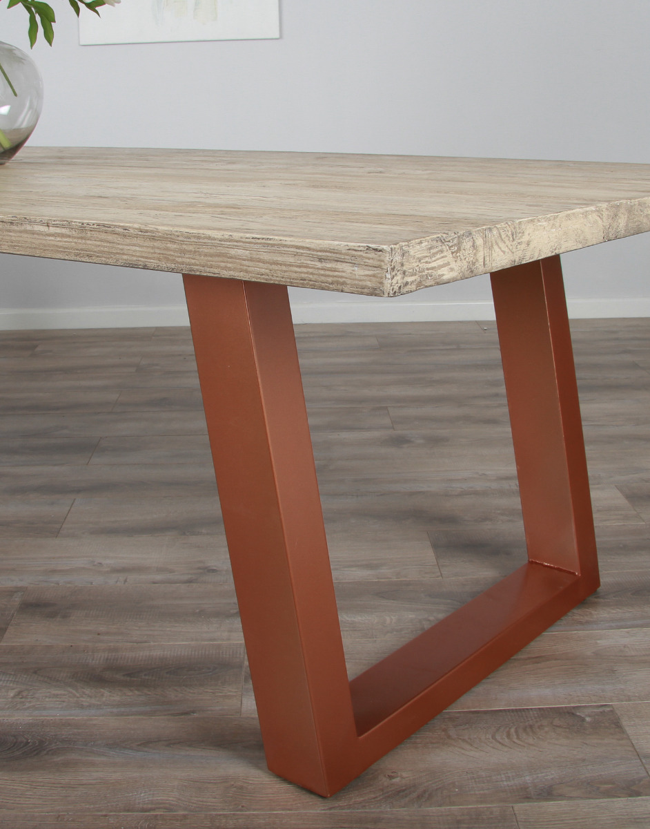 3m Reclaimed Pine Industrial Chic Cubex Table with Stainless Steel Legs ...