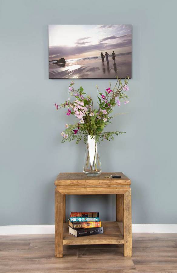 Reclaimed Elm Sofa End Table - Sustainable Furniture