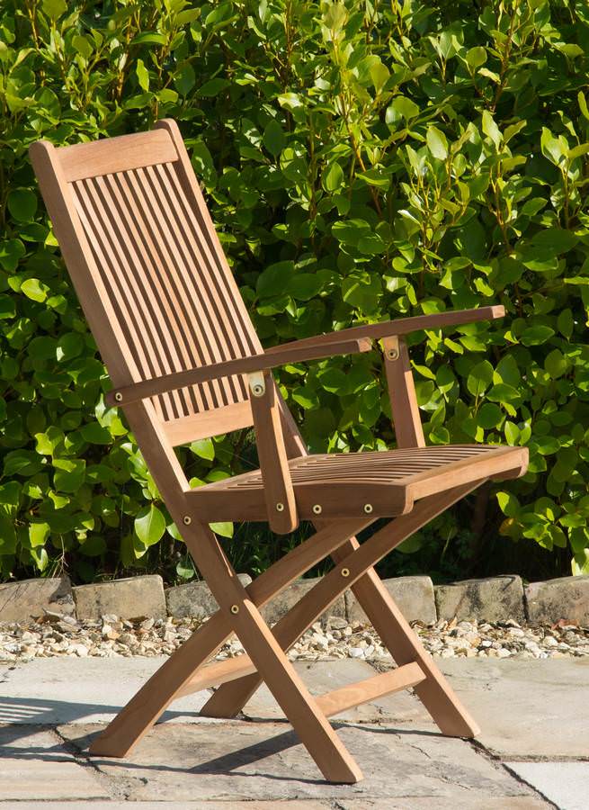 Kiffa Teak Folding Armchair - Sustainable Furniture