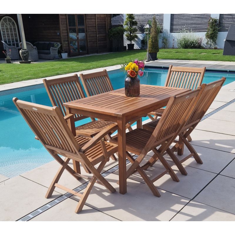6 seat garden table and chairs sets, Teak Garden Set - Sustainable ...