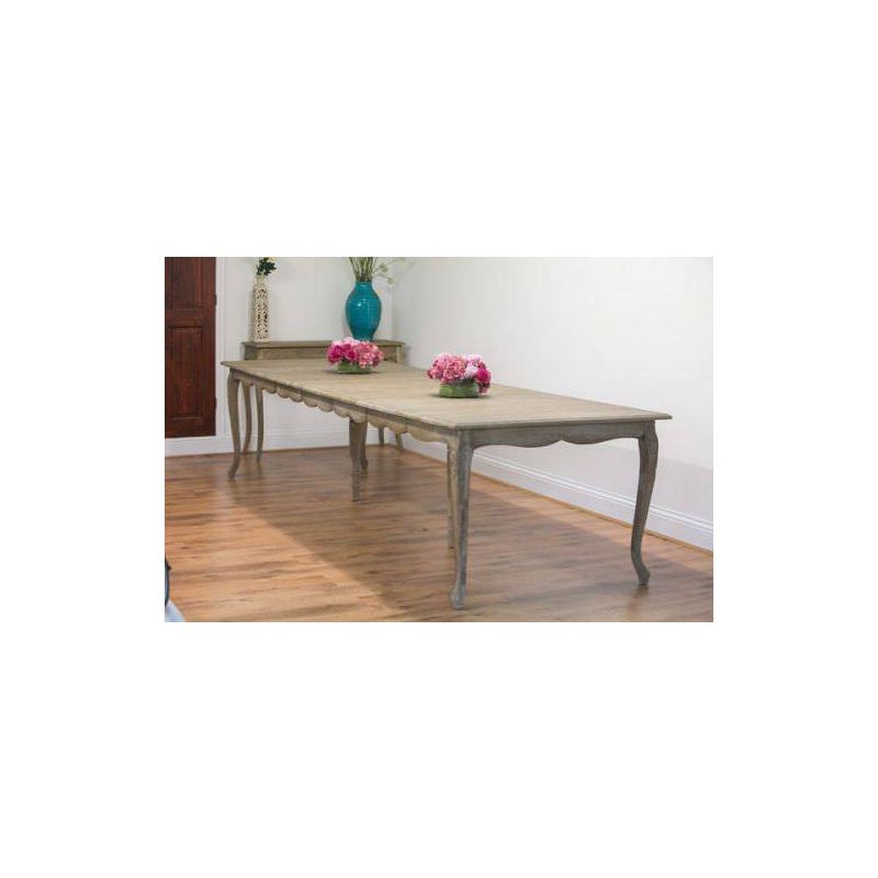 American Oak Grey Wash Dining Table - Sustainable Furniture