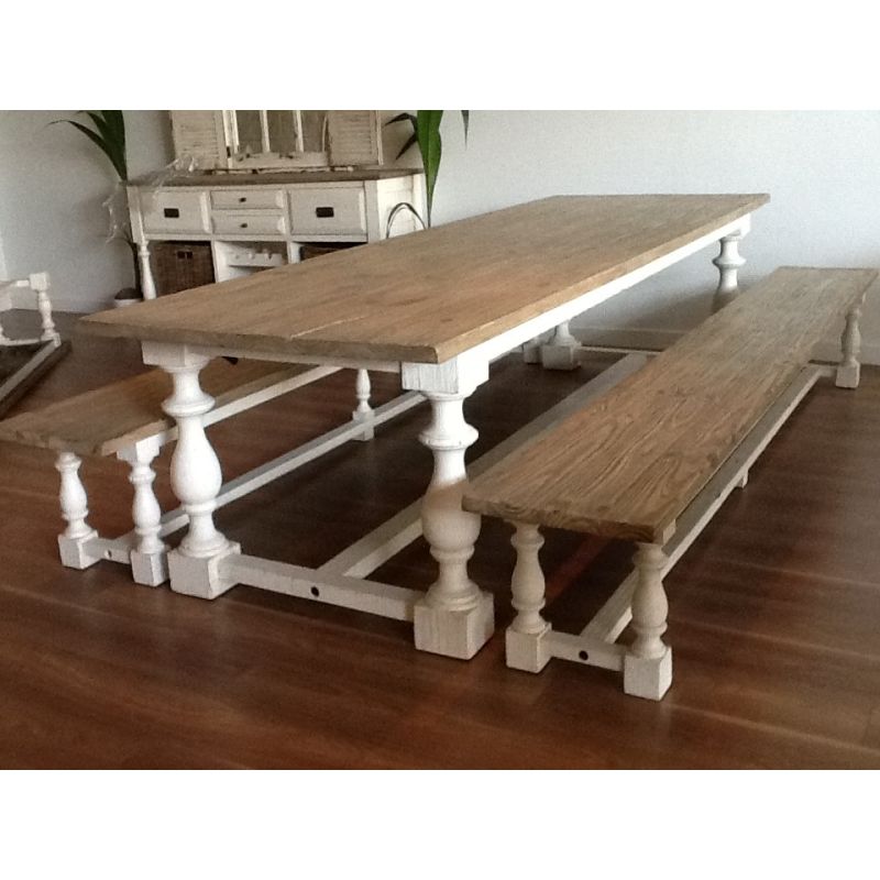 3m Reclaimed Pine Ellena Dining Table - Sustainable Furniture