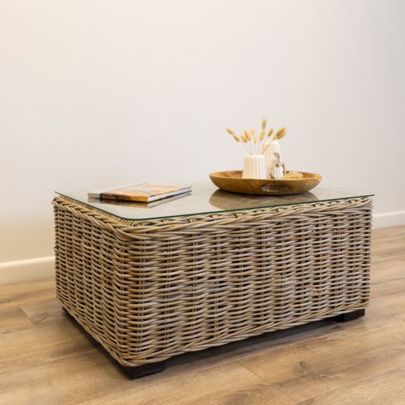 Wicker trunk coffee table store