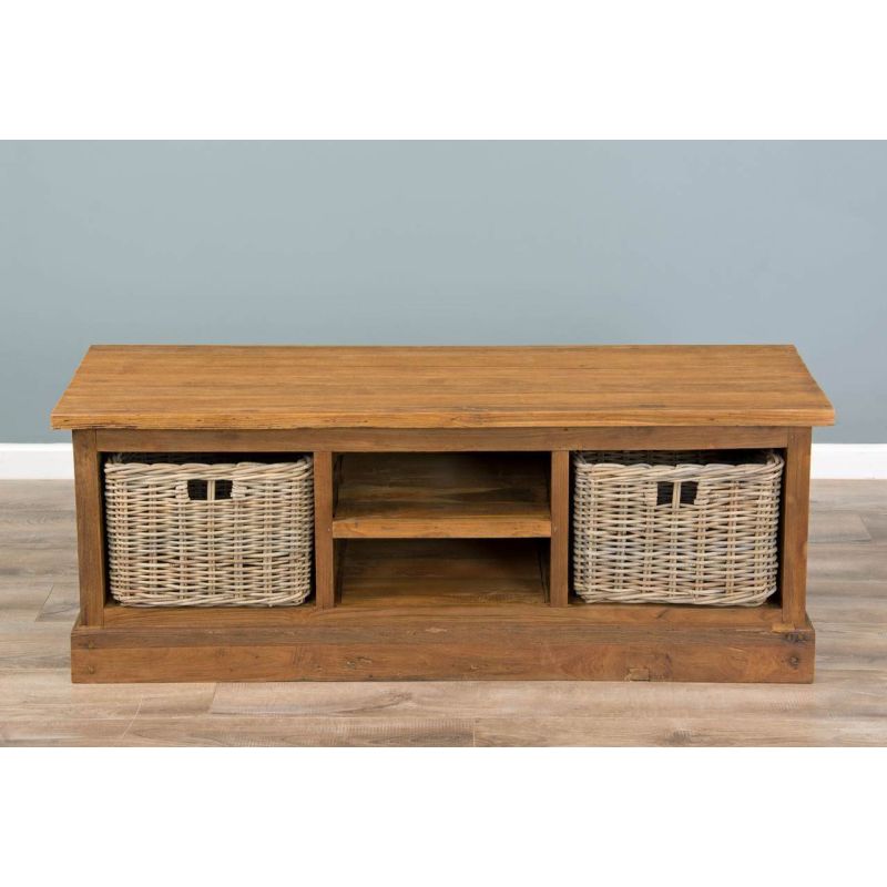 Reclaimed TV Units - Natural Wood TV Stand - Wooden TV Unit ...