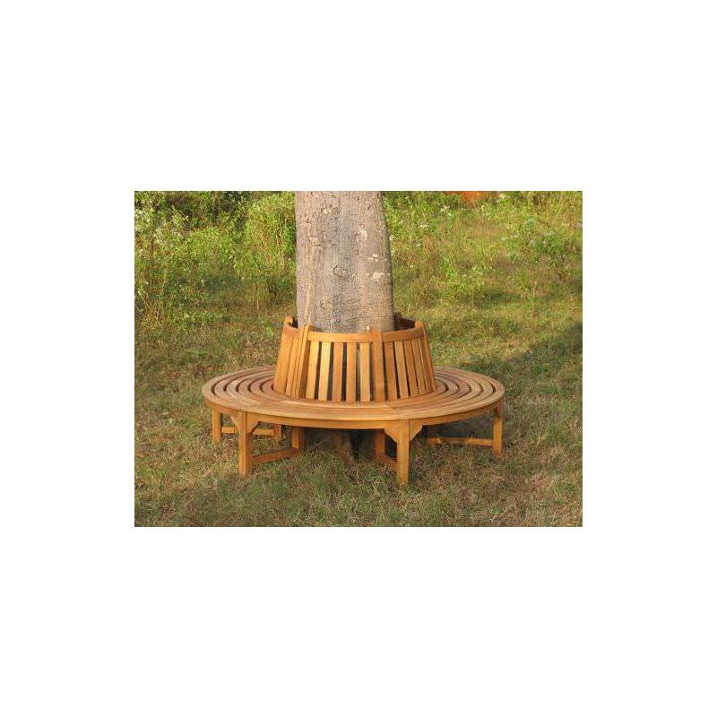 2.2m Teak Backless Round Tree Seat - Sustainable Furniture