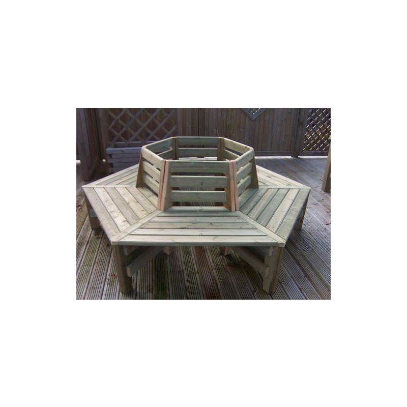 1.7m Teak Backless Tree Seat - Sustainable Furniture