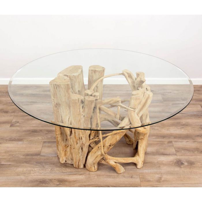 1.5m Java Root Dining Table with 6 Latifa Chairs - Sustainable Furniture