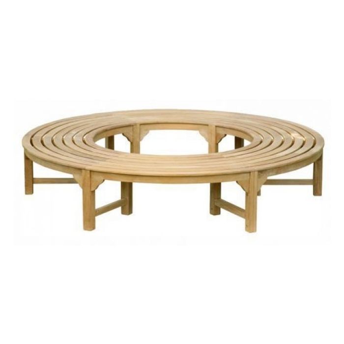 2.2m Teak Backless Round Tree Seat - Sustainable Furniture