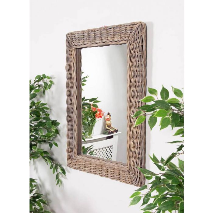 Large Natural Kubu Wicker Mirror - Sustainable Furniture