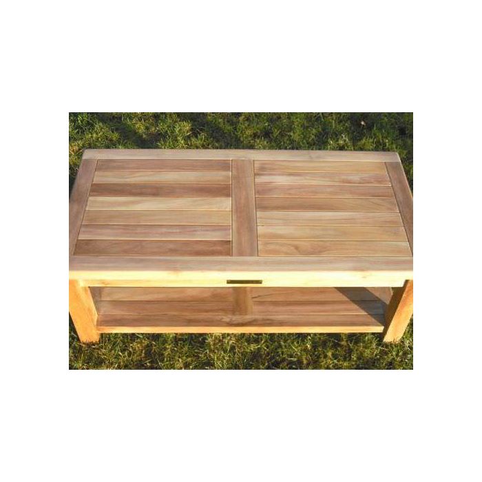 Teak Coffee Table Rectangular with shelf - Sustainable Furniture
