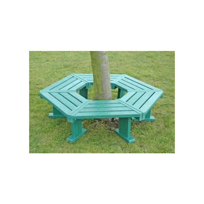 Recycled Plastic Hexagonal Tree Seat - Sustainable Furniture