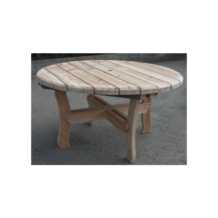 Douglas Fir Woodland Round Garden Table - Sustainable Furniture