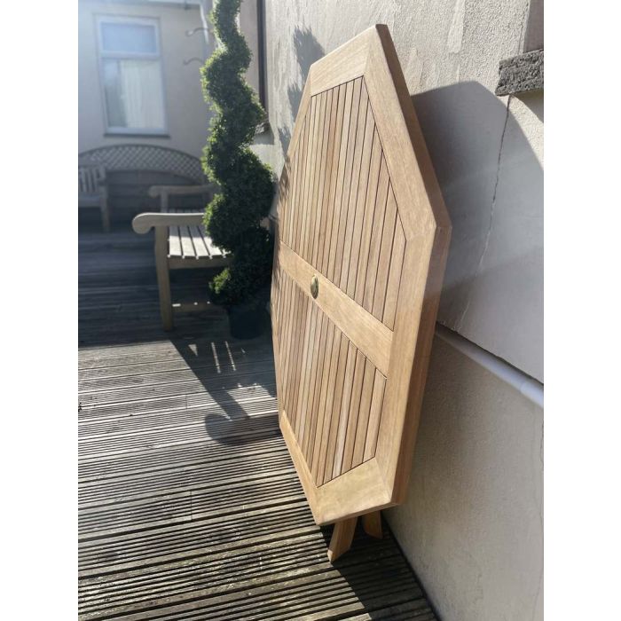 Teak Table Octagonal Folding 1.2m - Sustainable Furniture