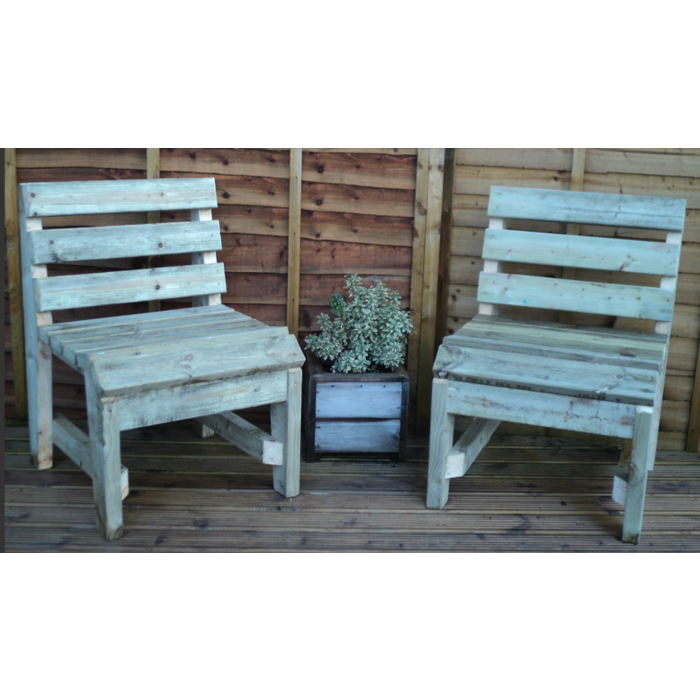 Swedish Redwood Rustic Chair - Sustainable Furniture