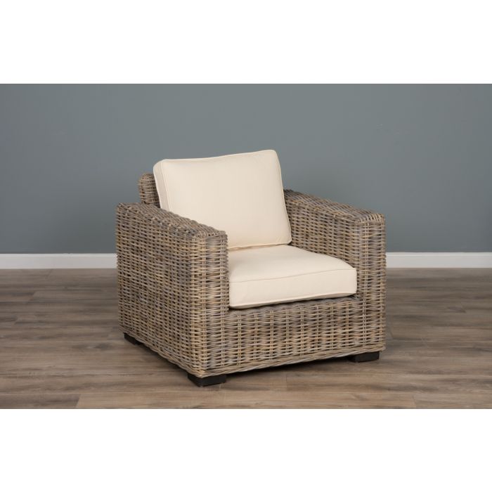 Java Natural Wicker Sofa Chair - Sustainable Furniture