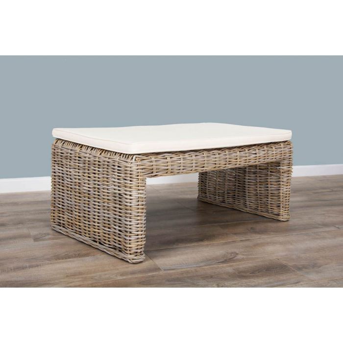 100cm Natural Wicker Zara Footstool - Sustainable Furniture