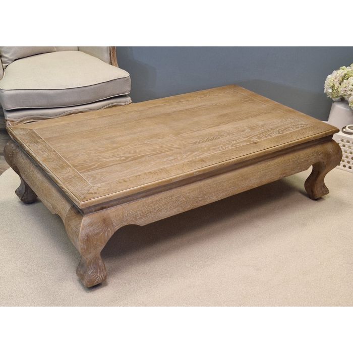 American Oak Grey Wash Coffee Table - Sustainable Furniture