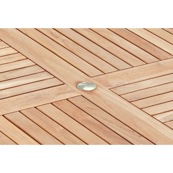 1m Teak Octagonal Folding Table with 4 Classic Folding Chairs - With or ...