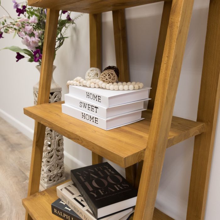 Reclaimed Teak Ladder Shelves - 2 Sizes - Sustainable Furniture