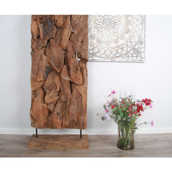 Reclaimed Teak Root Screen - 200cm - Sustainable Furniture