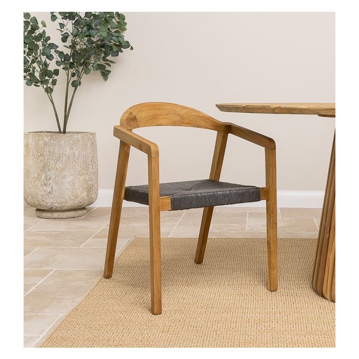 Reclaimed Teak Eclipse Dining Armchair - Sustainable Furniture