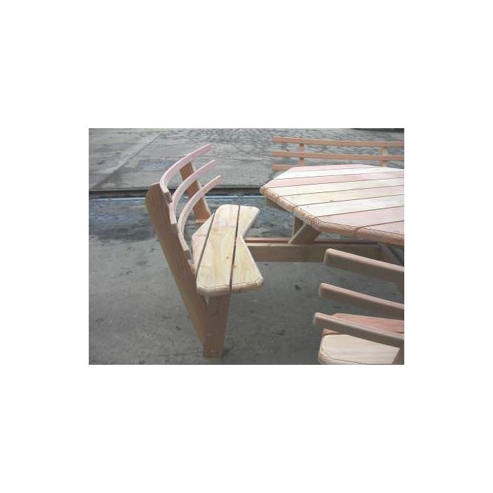 Octagonal Picnic Bench with Backs - Sustainable Furniture