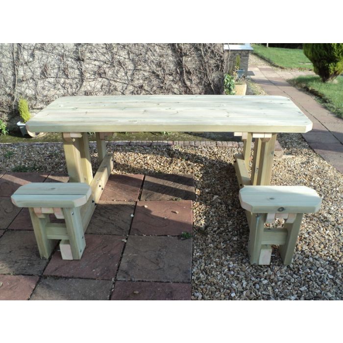 Swedish Redwood Disabled Access Walk Through Picnic Bench - Sustainable ...