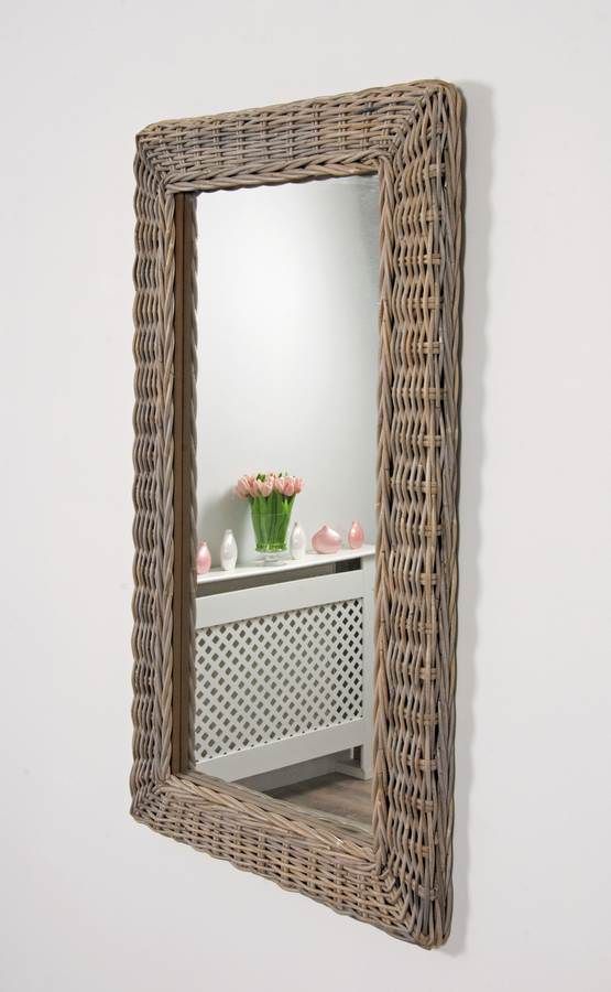 Large Natural Kubu Wicker Mirror - Sustainable Furniture