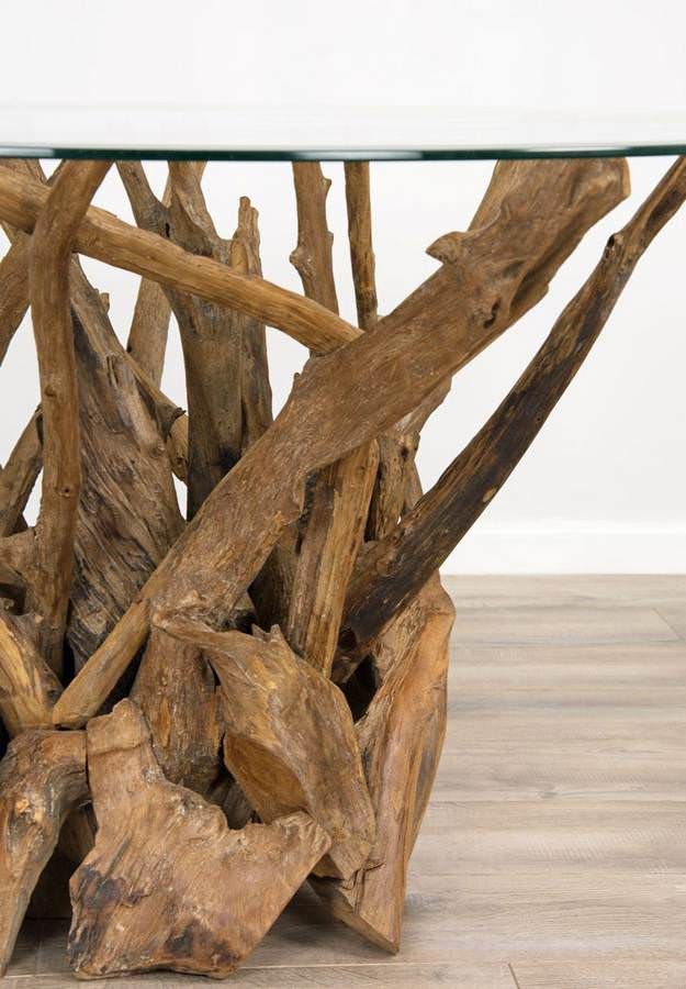 1.5m Reclaimed Teak Root Piece Circular Dining Table - Sustainable ...