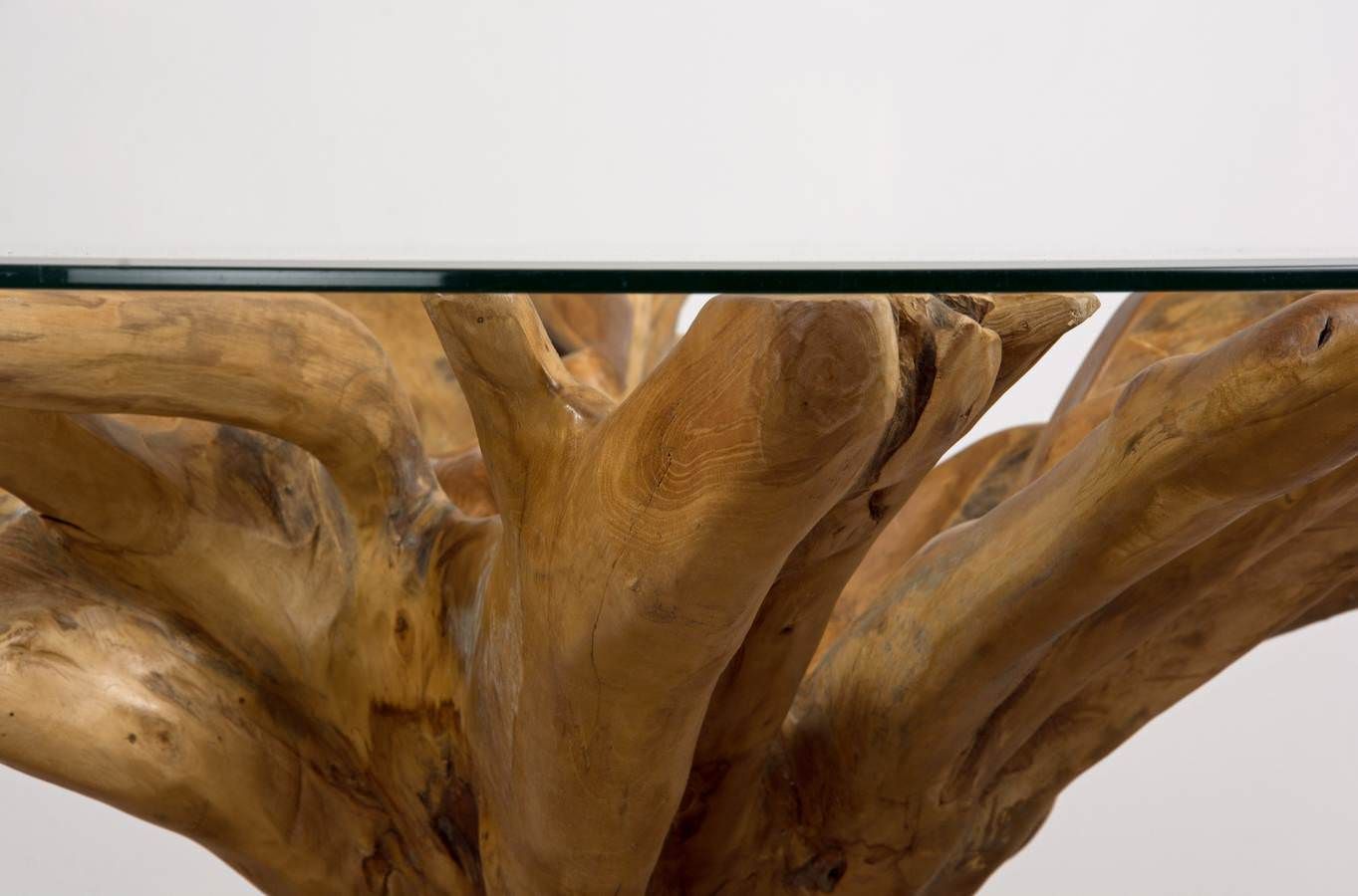 1.5m Reclaimed Teak Root Circular Dining Table - Sustainable Furniture