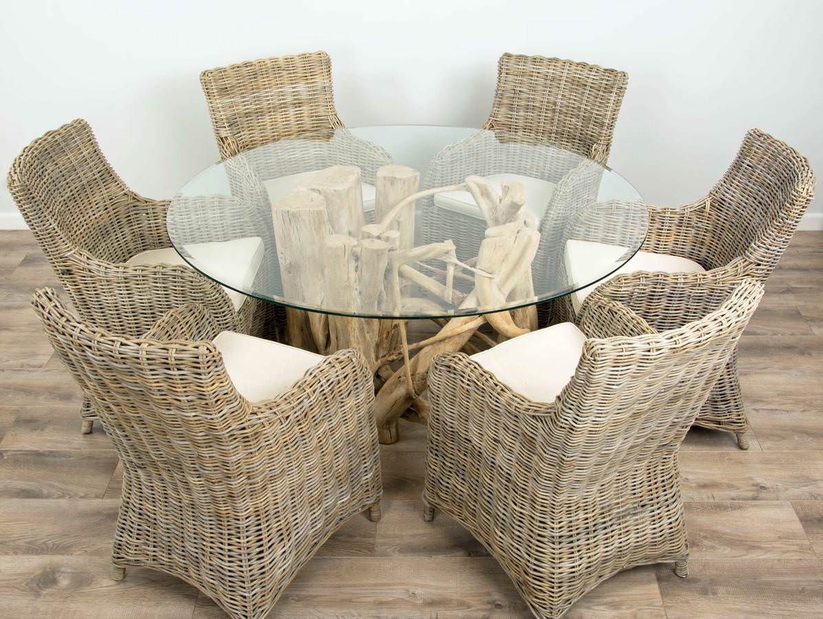 1.5m Java Root Dining Table with 6 Donna Chairs - Sustainable Furniture