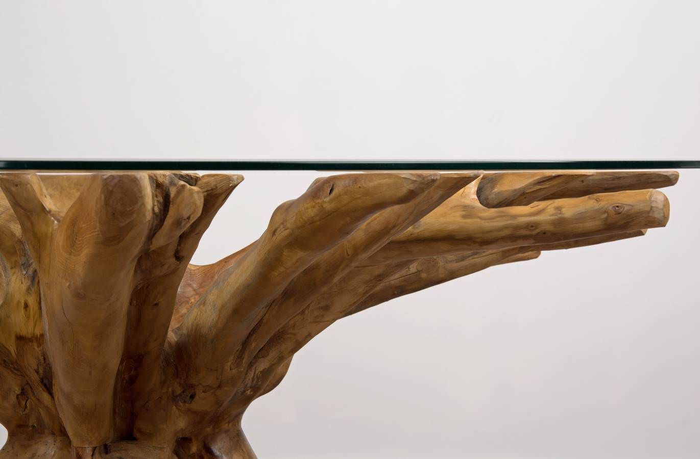 1.5m Reclaimed Teak Root Circular Dining Table - Sustainable Furniture