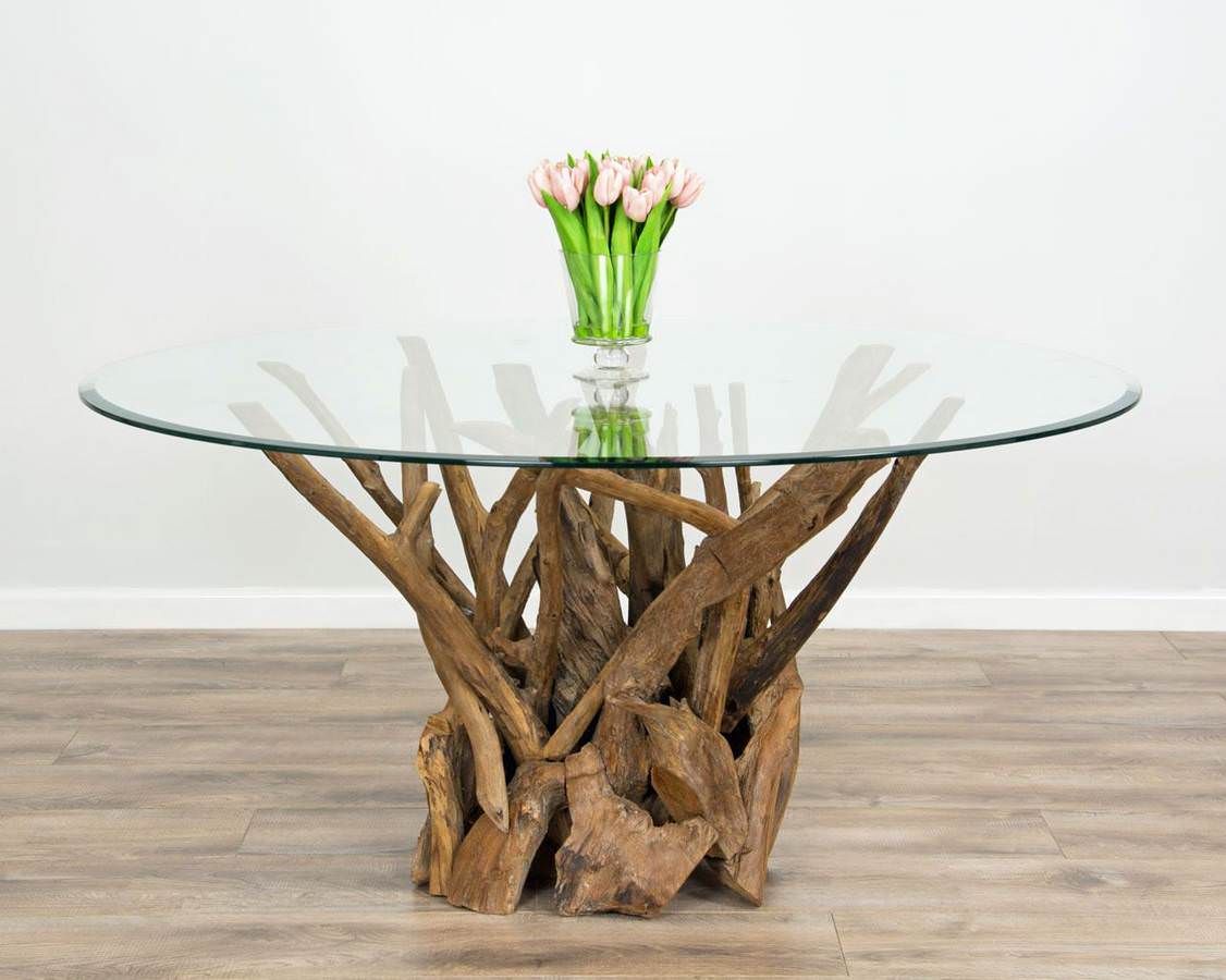 1.5m Reclaimed Teak Root Piece Circular Dining Table - Sustainable ...