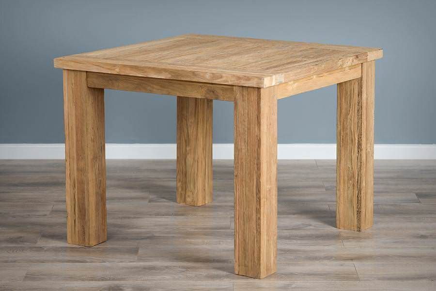1m Reclaimed Teak Taplock Dining Table - Sustainable Furniture