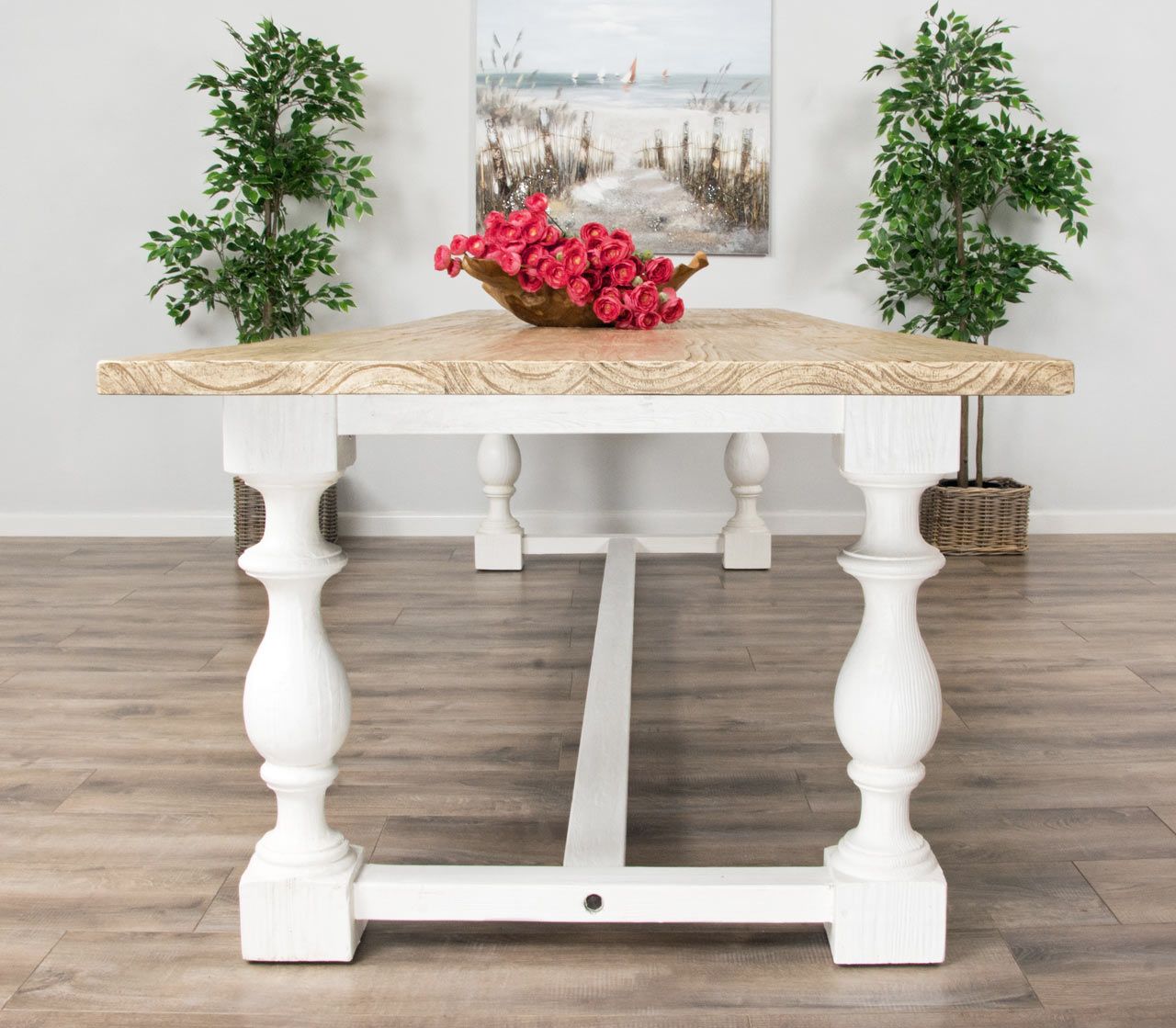 3m Reclaimed Pine Ellena Dining Table - Sustainable Furniture