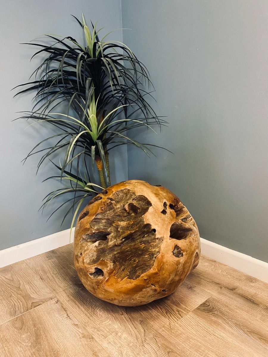 Solid Reclaimed Teak Root Ball - Sustainable Furniture