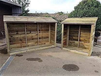 Swedish Redwood Log Store - 2 Sizes - Sustainable Furniture