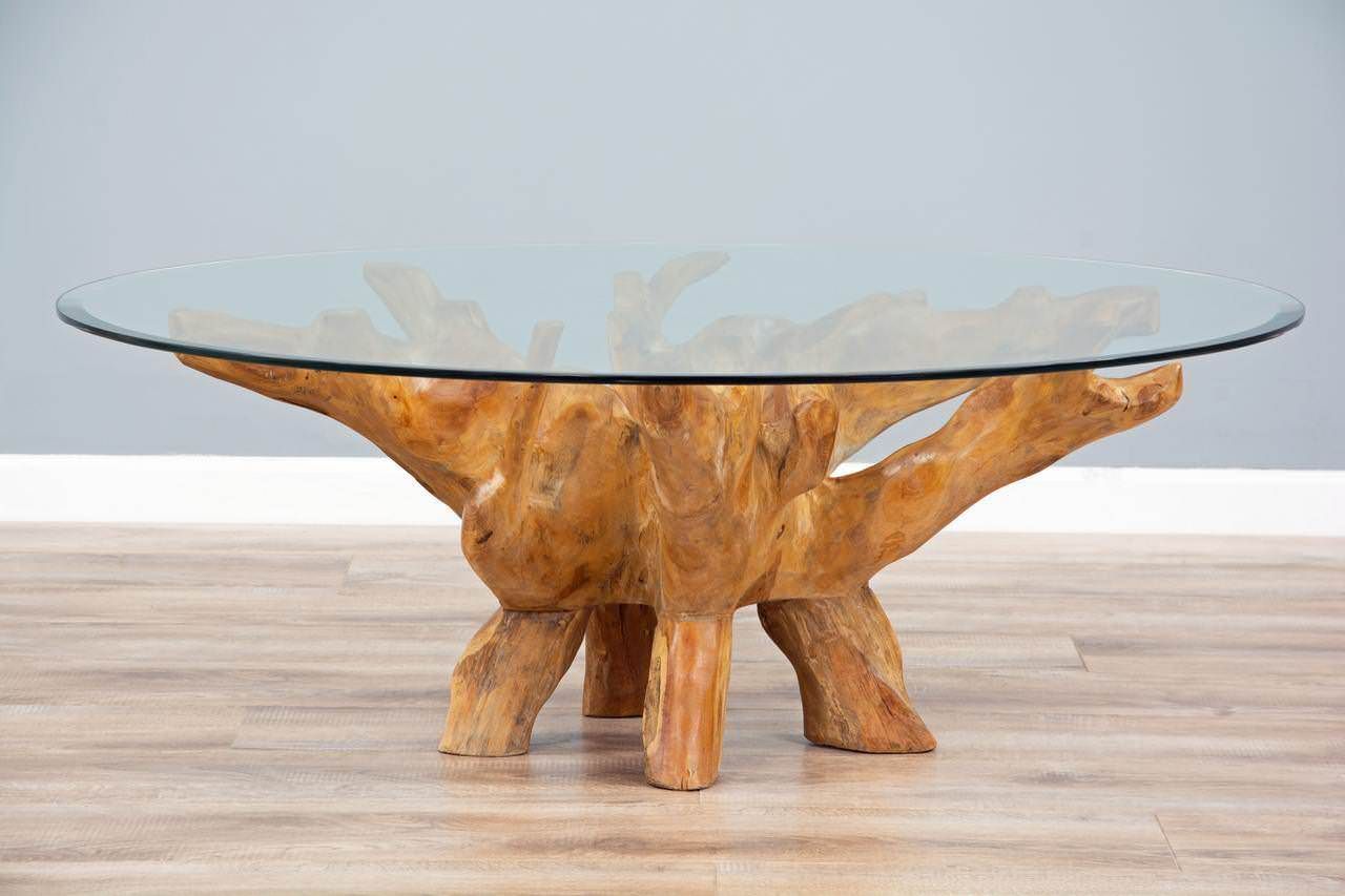 Reclaimed Teak Root Coffee Table - Sustainable Furniture