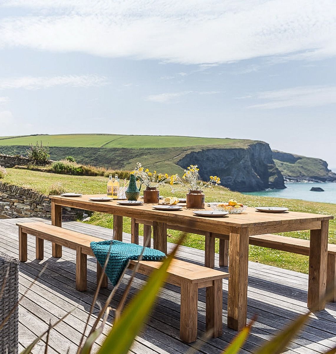 Reclaimed Teak Open Slatted Dining Table 3m with Reclaimed Teak Open ...