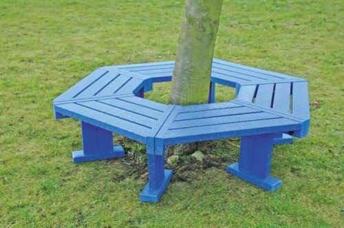 Recycled Plastic Hexagonal Tree Seat - Sustainable Furniture