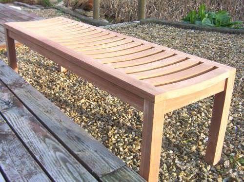 Teak Garden Bench - Backless - Sustainable Furniture