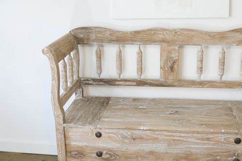 Reclaimed Teak Country Bench with Storage compartment - Sustainable ...