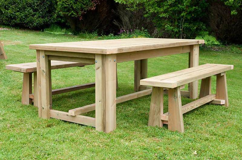 Swedish Redwood Chunky Backless Bench - Sustainable Furniture