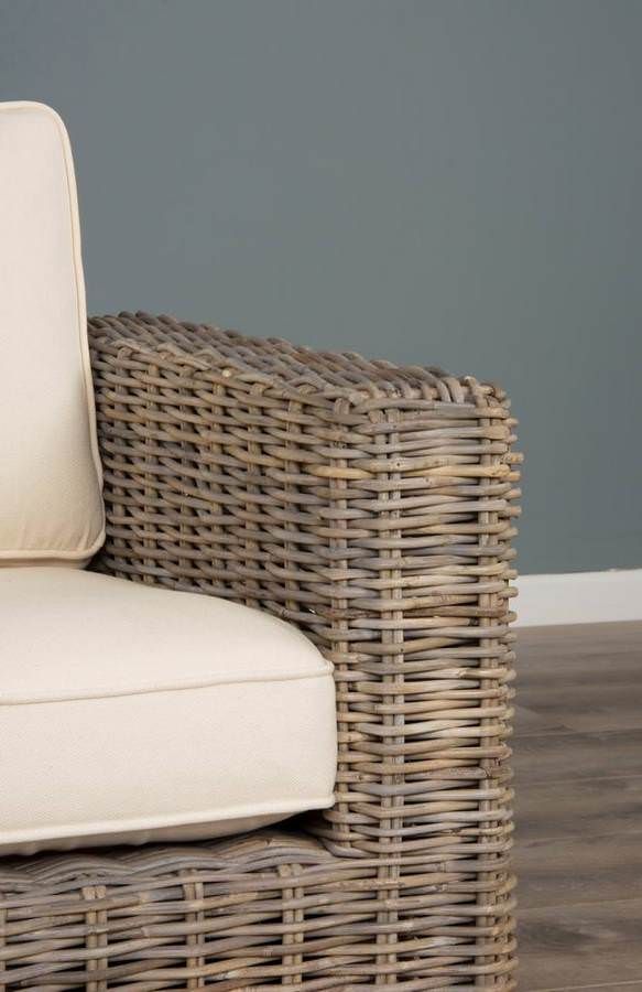 Natural Wicker 2 or 3 Seater Java Sofa - Sustainable Furniture