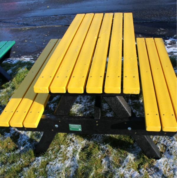 Heavy Duty Recycled Plastic Picnic Bench - Sustainable Furniture