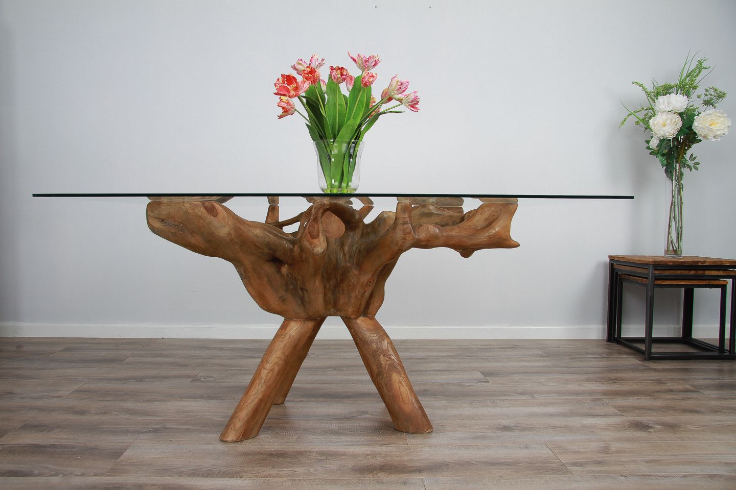 1.5m x 1.2m Reclaimed Teak Root Rectangular Dining Table - Sustainable ...