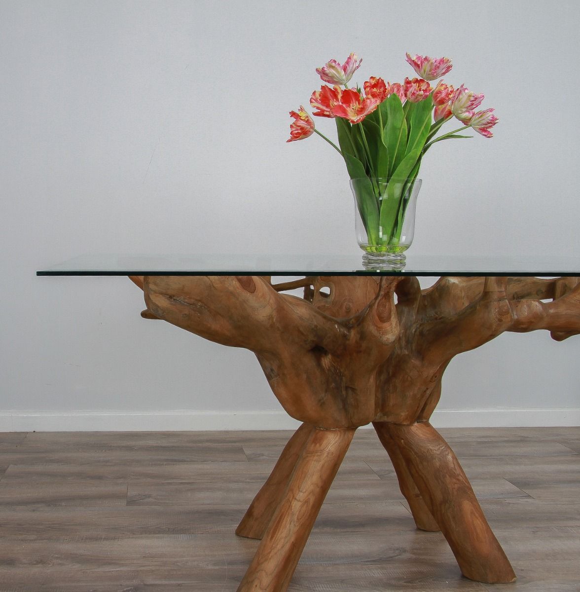 1.5m x 1.2m Reclaimed Teak Root Rectangular Dining Table - Sustainable ...